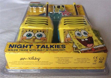 Nickelodeon Spongebob Squarepants Walkie Talkies Night Talkie W