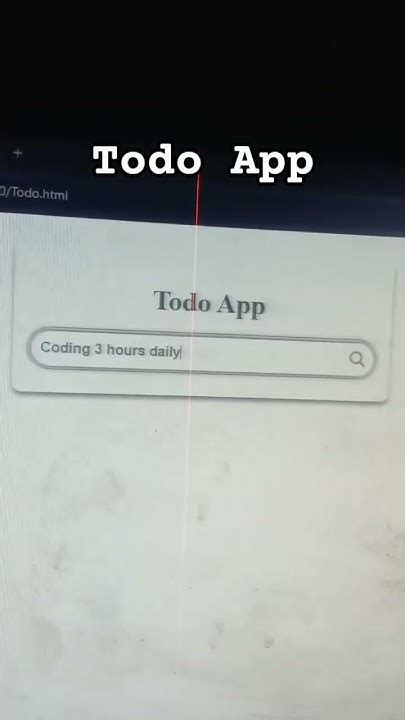 Build A Todo App Using Html • Css • Javascript Shorts Youtubeshorts Webdevelopment Todo