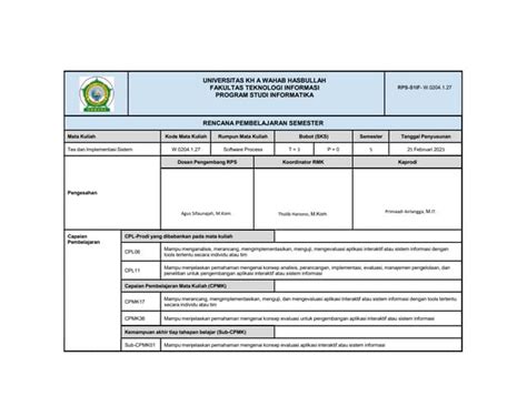 Rps Testing Dan Implementasi Sistem Pdf