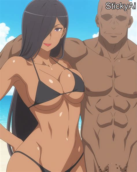 Rule 34 Ai Generated Aisha Belka Amazoness Anime Coloring Beach Black
