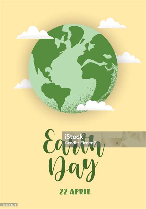 지구의 날 글자를 가진 지구 지구의 벡터 일러스트레이션 세계환경국제기념일 개념 재활용 지속가능성 생태제로 폐기물 생활방식 웹 배너에 대한 스톡 벡터 아트 및 기타 이미지