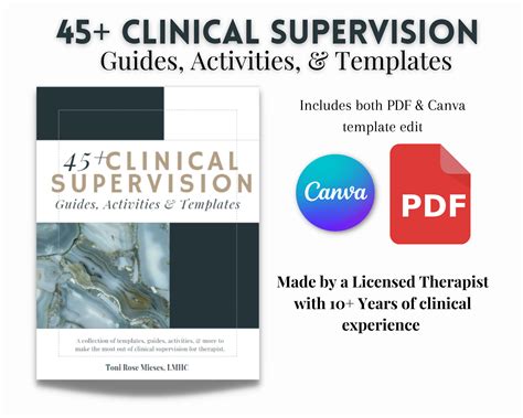 45 Clinical Supervision Guides Activities And Templates Etsy