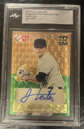 2021 Leaf Pro Set Metal Jack Leiter Autograph Pre Production Proof D