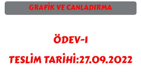 grafik ve canlandırma dersi Ödev 1 megep modülleri