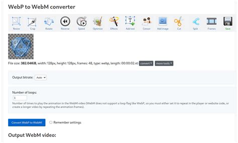 Animated Webp To Webm Video Converter