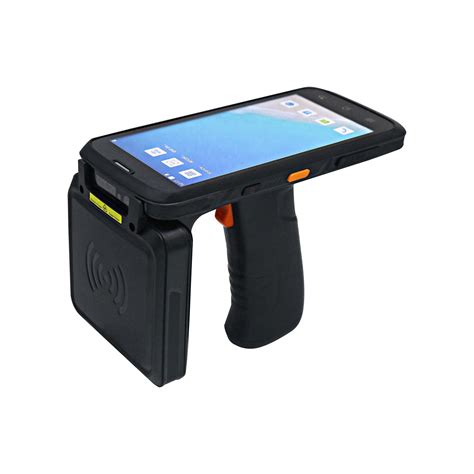 Black Handheld Rfid Pda Reader Uhf 860 960mhz For Inventory Management