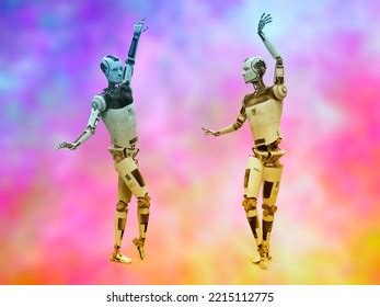 Robot Ballet Dancers D Illustration Dancing Stock Illustration Shutterstock
