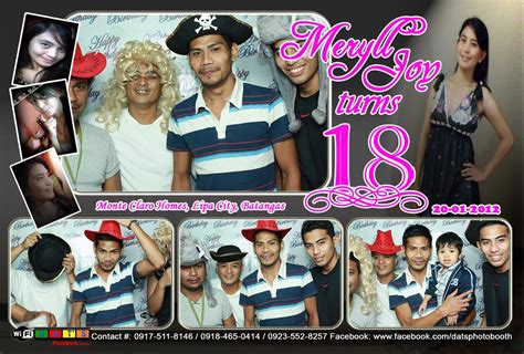 Meryll Joy Fajilan 18th Birthday January 20 2012 Dats Photobooth With Wi Fi Batangas City