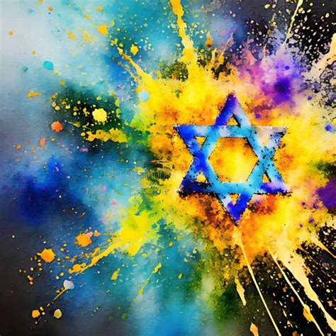 Vivid Star Of David Stock Illustration Illustration Of Splatter 316387306