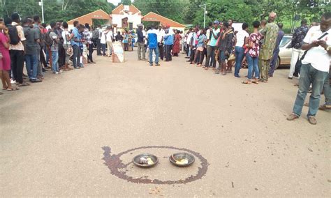 Fetish Items Found In Front Of Mapoly School Gate As Lecturers Protest