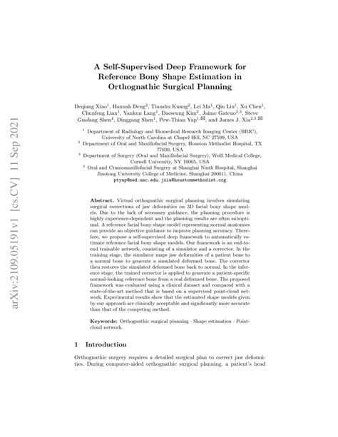 A Self Supervised Deep Framework For Reference Bony Shape Estimation In