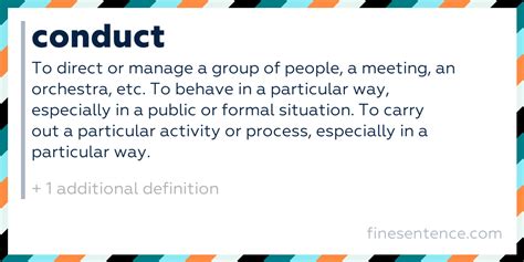 Conduct Meaning Definitions Translation And Examples