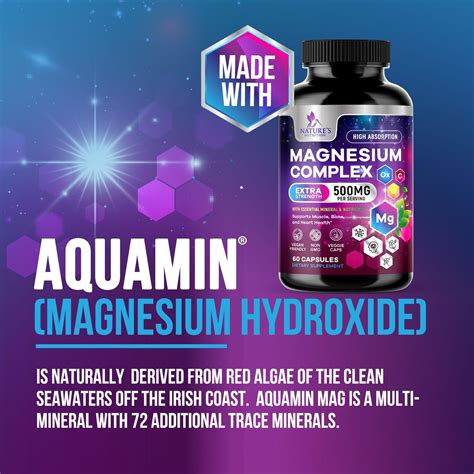 Magnesium Complex Supplement Mag Glycinate Citrate Malate Oxide