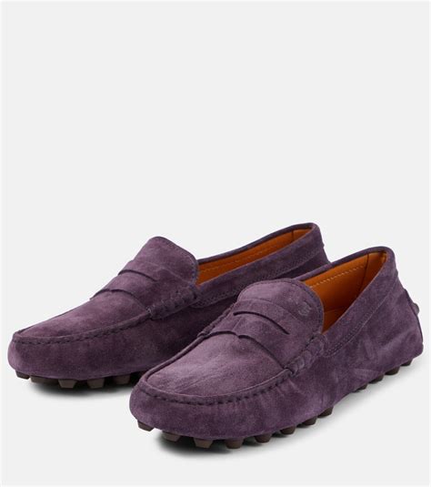 Tods Gommino Bubble Suede Loafers Tods