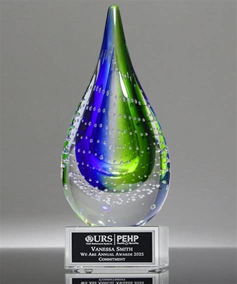 Cascading Droplet Art Glass Award Edco Awards