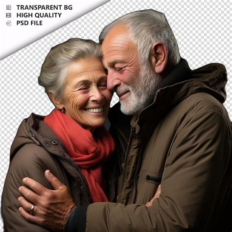 Premium Psd Romantic Old German Couple Valentines Day With Kissing Ca