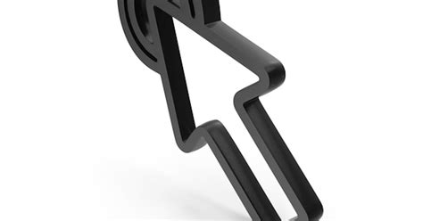 Mouse Pointer Click Icon Black 3d Incl Arrow And Cursor Envato Elements