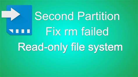 Fix Link SD Rm Failed Read Only File System YouTube
