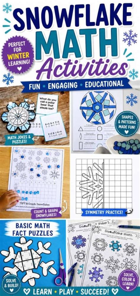 Snowflake Themed Math Activities Lesson Plans