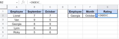 How To Use Index And Match Together In Google Sheets
