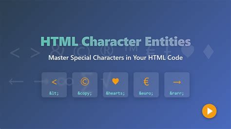 Html Character Entities Beginners Guide To Special Characters