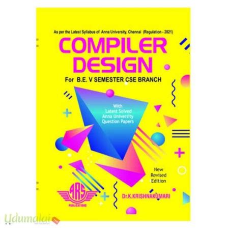 Compiler Design Th CSE Dr K KrishnaKumari Buy Tamil Book Compiler Design Th Cse Online