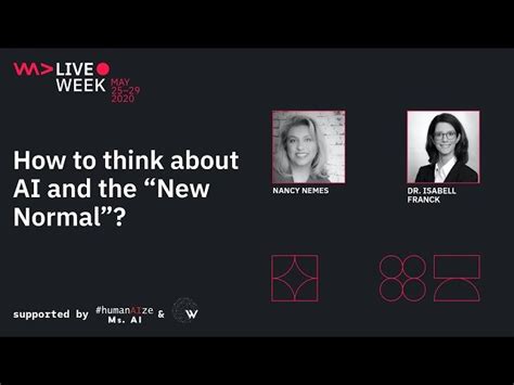 Wearedevelopers World Congress Talk How To Think About Ai And The New Normal From