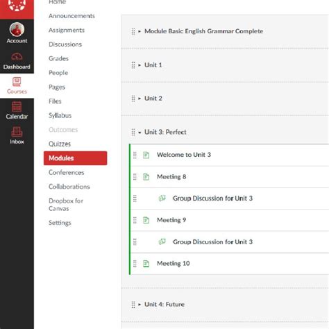 The Display Of The Module Menu Download Scientific Diagram