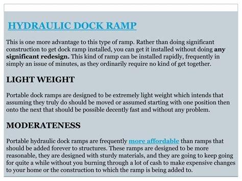 Ppt Hydraulic Dock Rampportable Dock Ramploading Dock Ramp