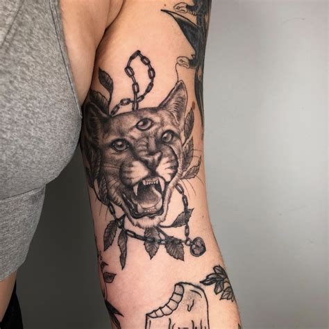 Traditional Cougar Tattoo