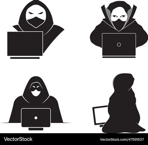 Anonymous Hacker Character Design Royalty Free Vector Image
