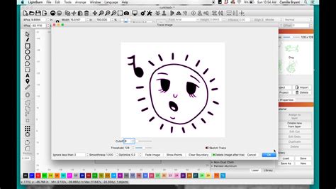 How To Import And Trace A Drawing In Lightburn Youtube