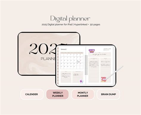 Good Notes Planner 2025 Dated Planner 2025 Digital Planner Weekly Planner Digital