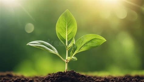 New Life Concept With Seedling Growing Sprout Tree Stock Illustration