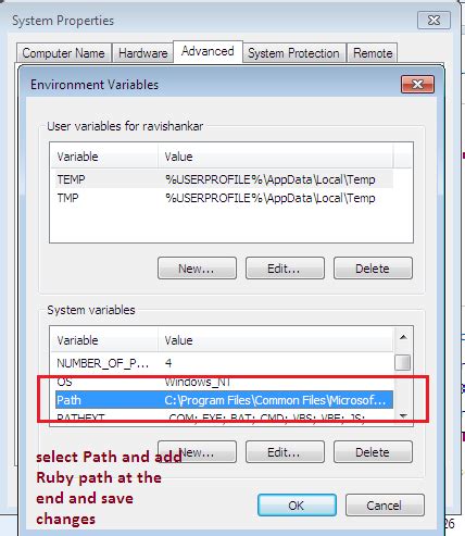 Railsinstaller Why Is Ruby Not Recognized As An Internal Or External Command Stack Overflow