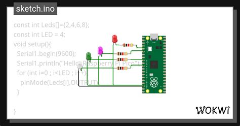 LEDs Blinking Wokwi ESP STM Arduino Simulator