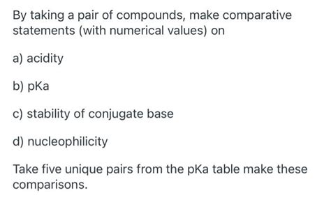 Solved Acid Bade Behavoir Analysis Please So 5 Pairs With