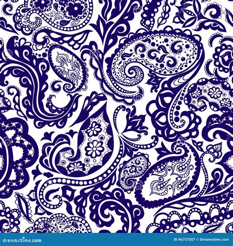 Pattern In Indian Style Stock Vector Illustration Of Style 46757507