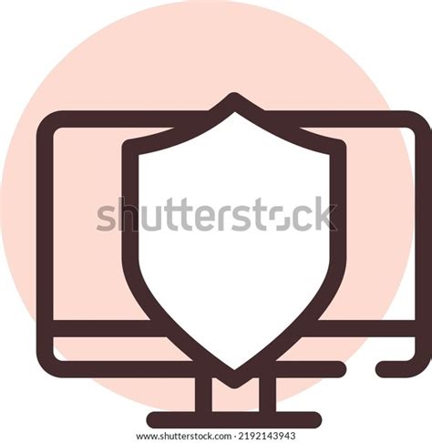Computer Security Shield Illustration Vector On Stock Vector Royalty