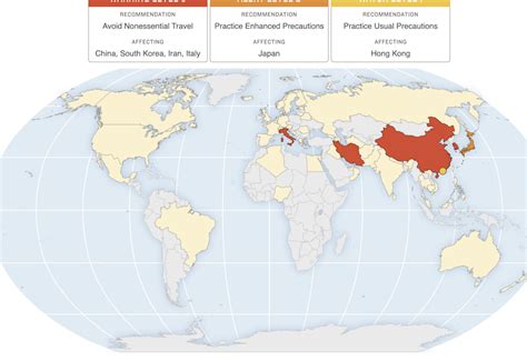 Kuow Map Which Countries Have Cdc Travel Advisories Because Of