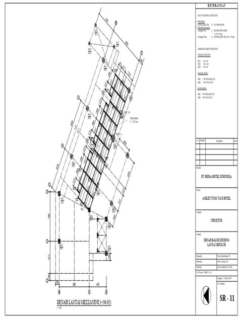 Sr 11 Denah Balok Dinding Lantai 10 Mezz Pdf
