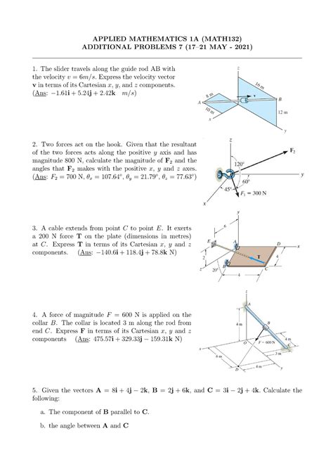tutorial 7 17 21 may non applied mathematics 1a math132