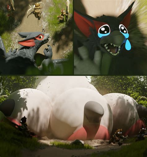 Rule 34 Ambiguous Gender Anthro Bodily Fluids Capcom Crying Dragon Extreme Size Difference