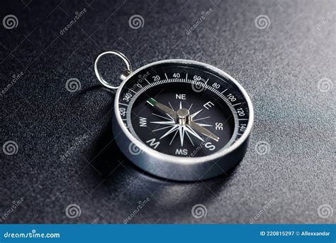 Compass On Black Background Compass Stock Image Image Of Discovery