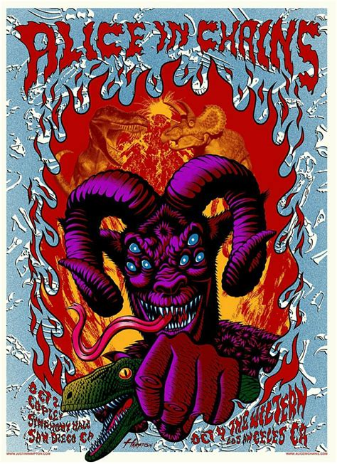 Alice In Chains Art Hippie Affiche De Concert Affiche Concert