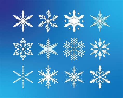 Premium Vector Free Vector Illustration Of Snowflake Icons Premium Vector Free Vector Illustration Of Snowflake Icons