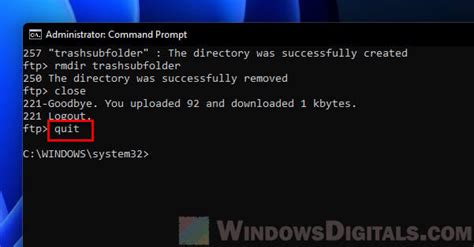 using ftp via command line cmd on windows 11