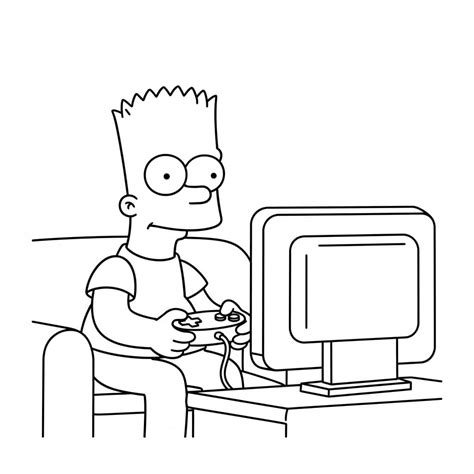 Fise De Colorat Cu Bart Simpson Imprimabil Gratuit Descărcați