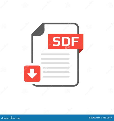 Download Sdf File Format Extension Icon Stock Illustration