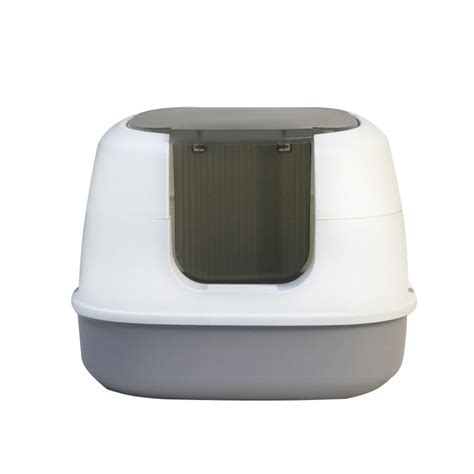 Cat Litter Box Large Split Litter Box Flip Up Lid Anti Odor Anti Splash